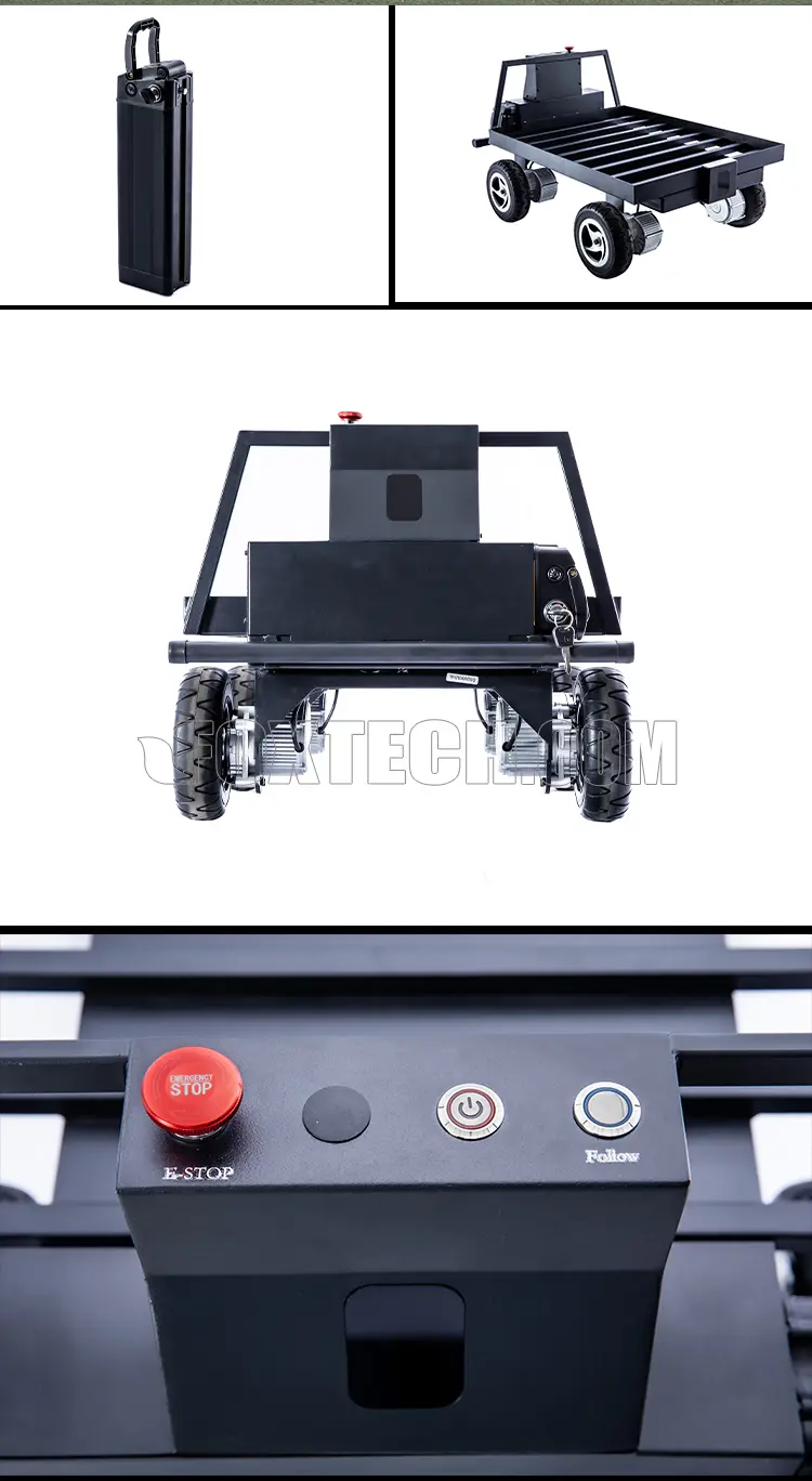FOLO-4WD 200KG Automatic Human Following Cart Robot for Heavy Loads